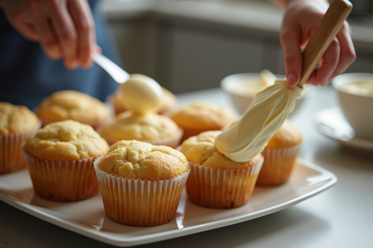Frischkäse-Topping für Muffins - so gelingt es