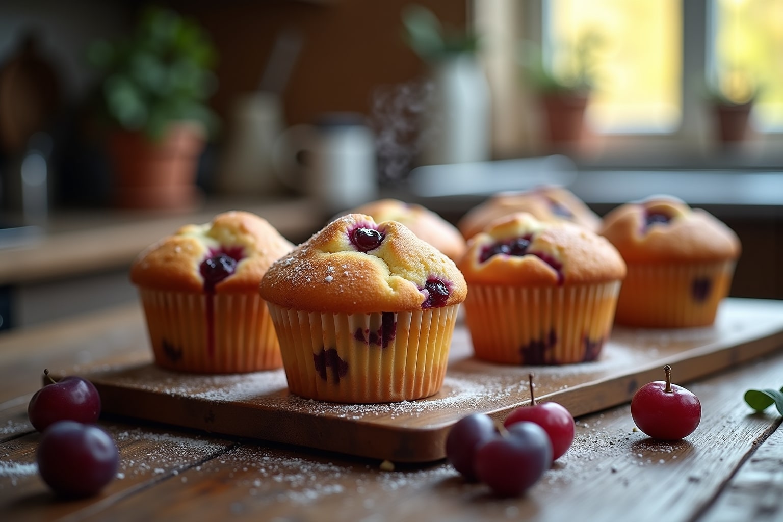 Muffins mit Pflaumen - saftig und lecker